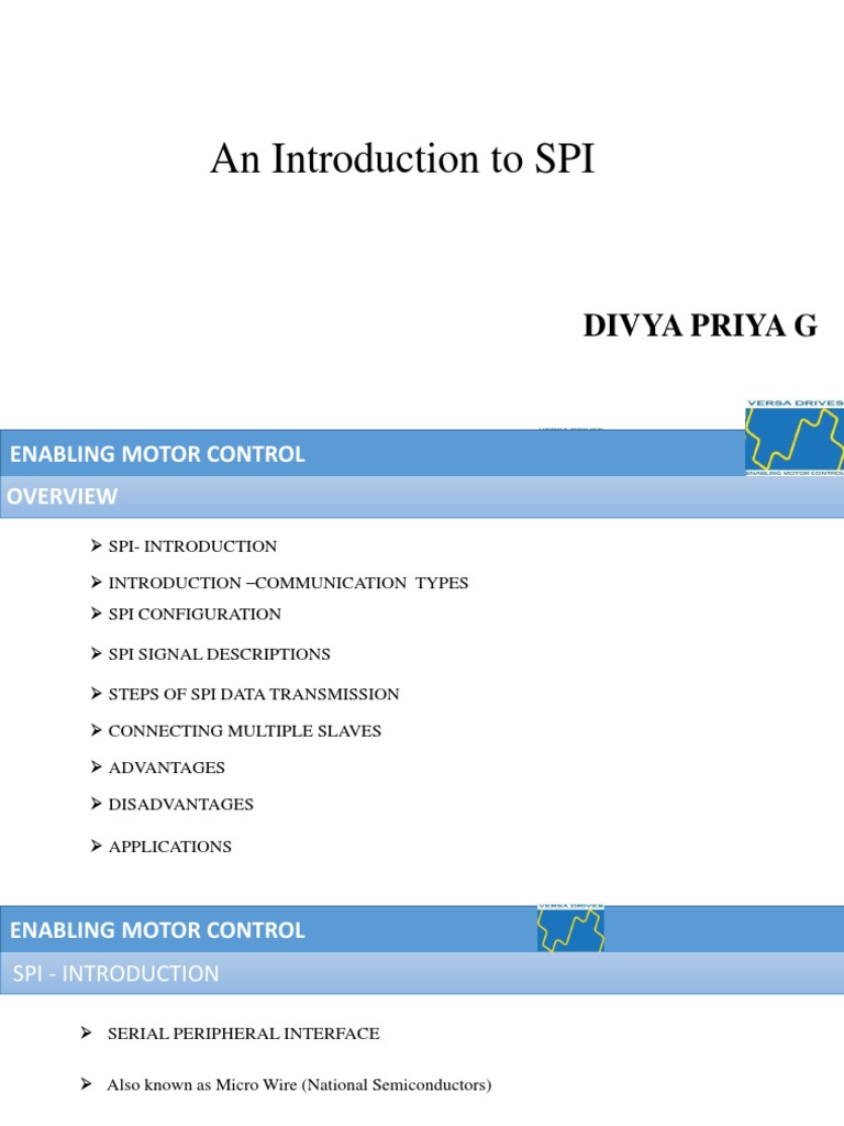 SPI for Motor Control Systems | PDF | Computer Networking ...