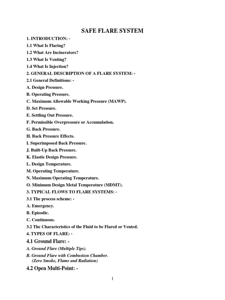 Safe Flare System | PDF | Chimney | Natural Gas