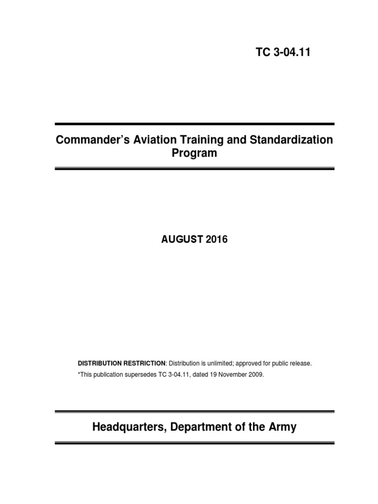 Commander’s Aviation Training Guide | PDF | United States Army Reserve ...