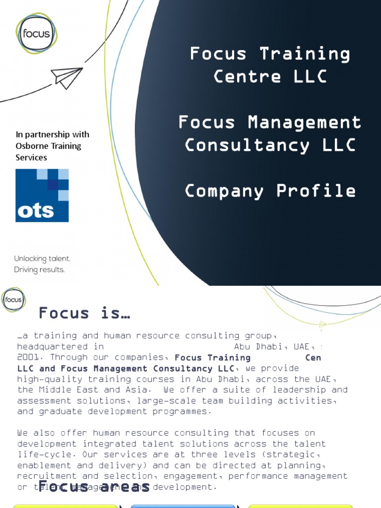 Focus Company Profile | PDF | Leadership | United Arab Emirates