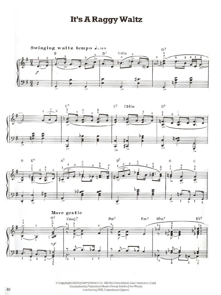 Dave Brubeck - It's A Raggy Waltz | PDF