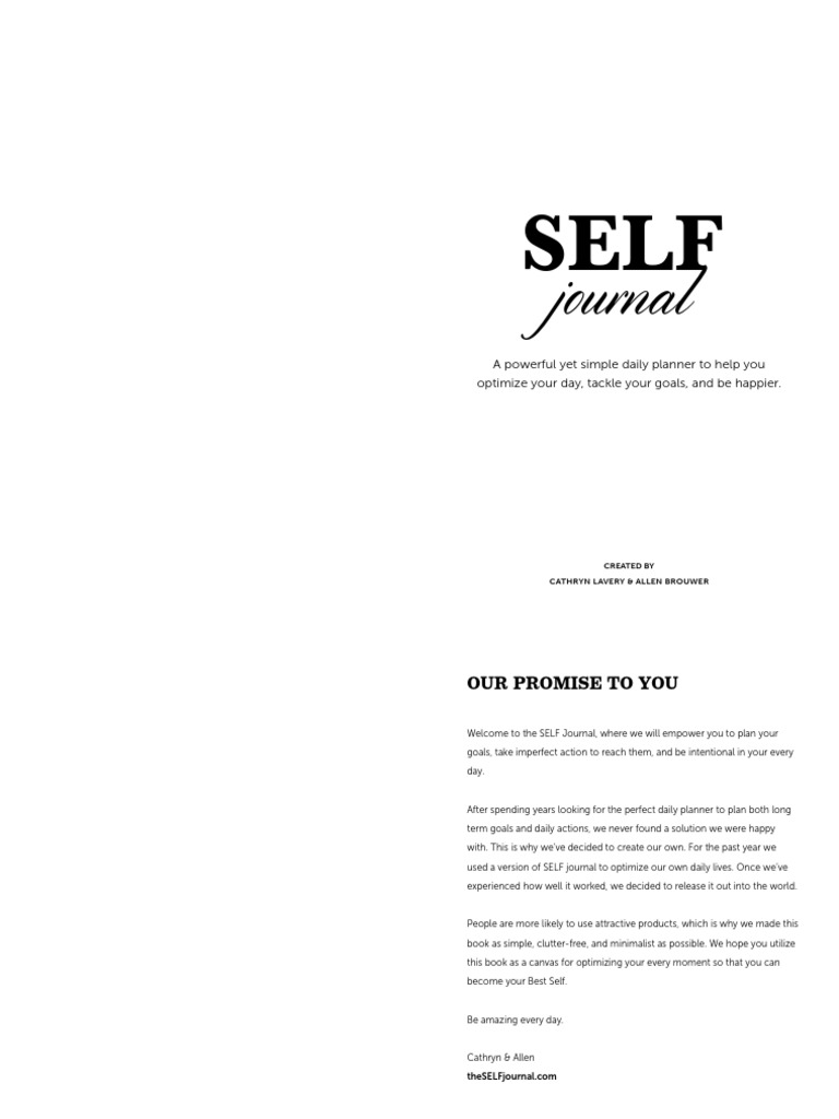 SELF-Journal DownloadPDF PDF | PDF | Goal Setting | Goal