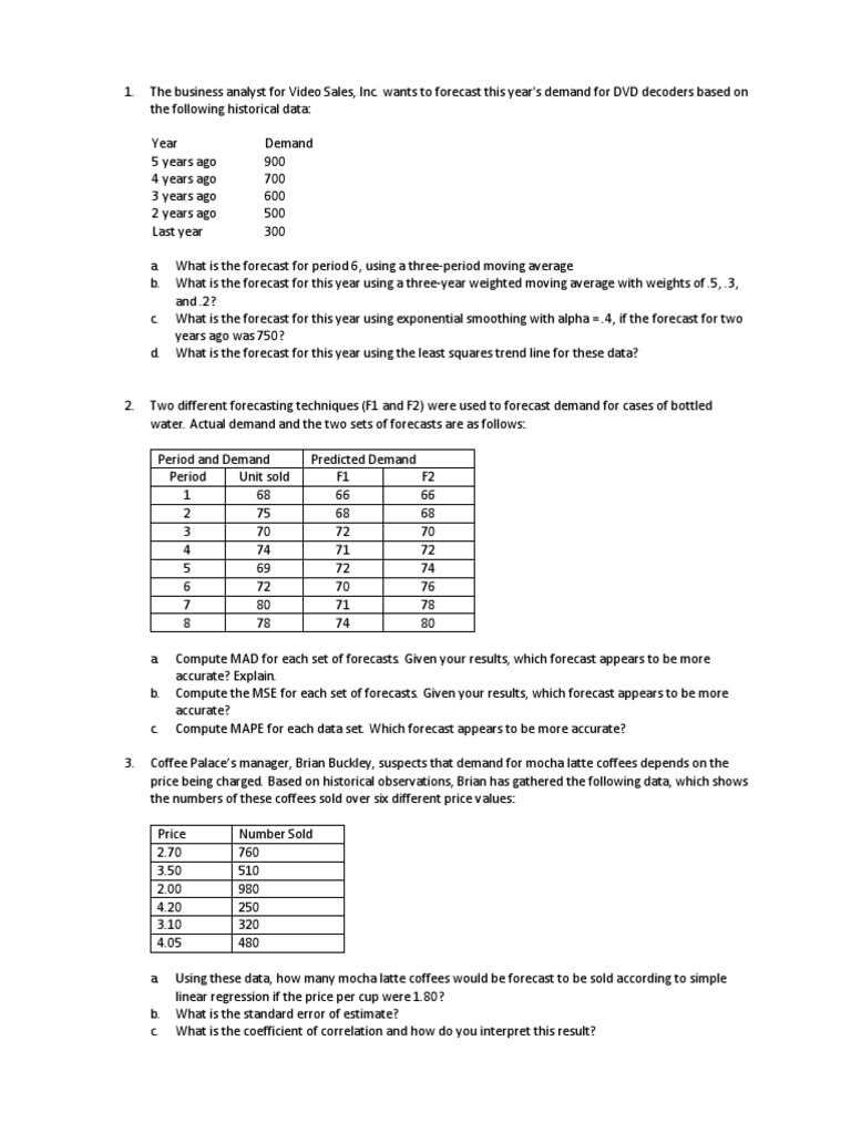 Assignment - Forecasting | Download Free PDF | Moving Average | Forecasting