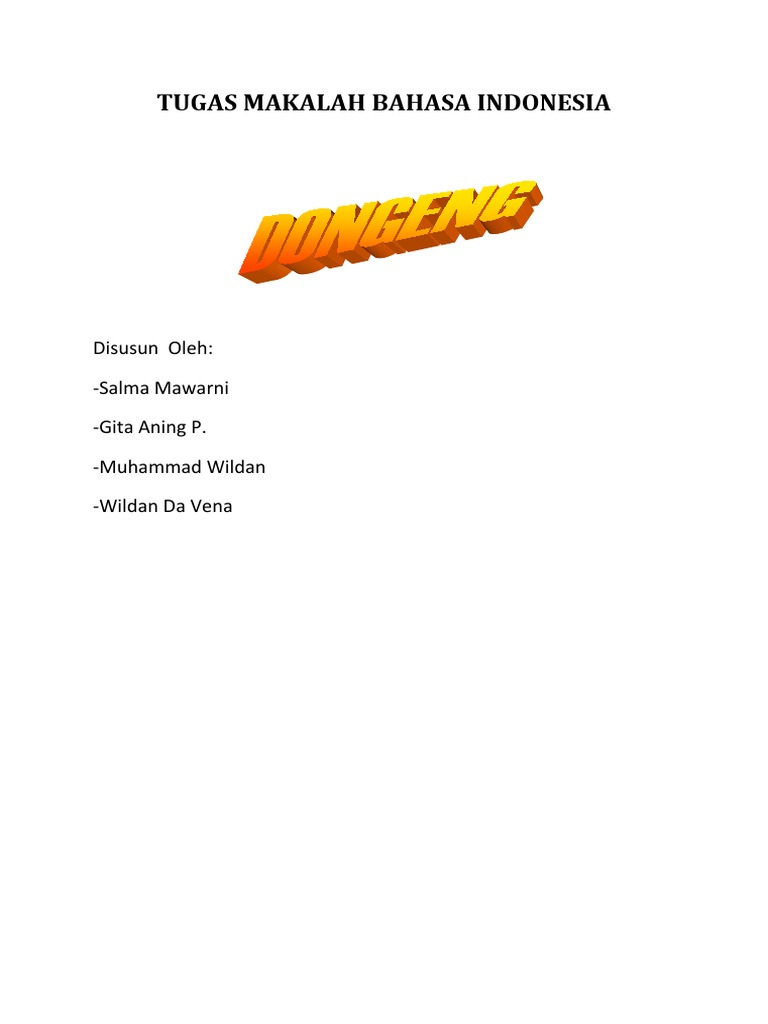 Pengertian dan Jenis Dongeng | PDF