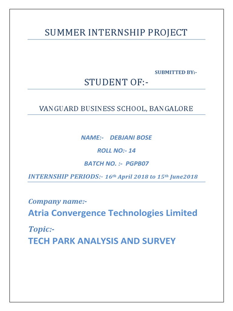 Summer Internship Project | PDF | Networks | Information And ...