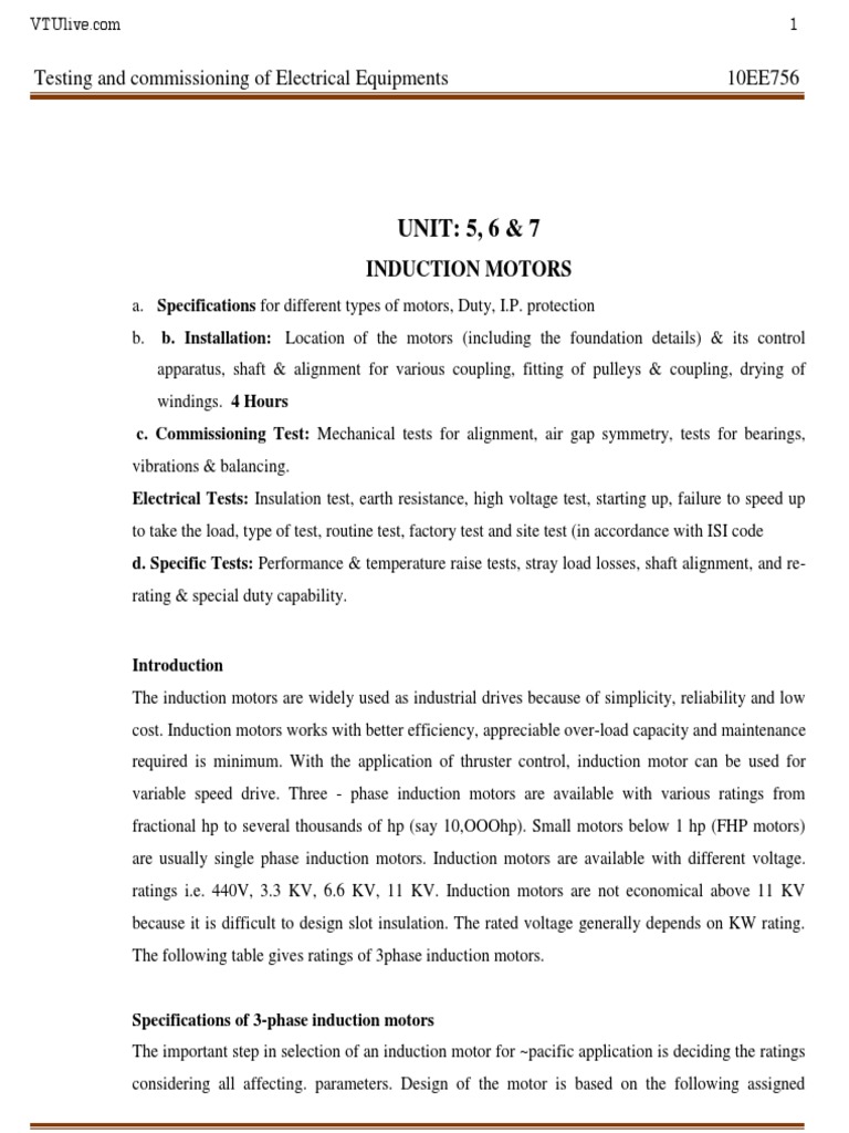 Eee-Vii-Testing and Commissioning of Electrical Equipment U5, U6 & U7 ...
