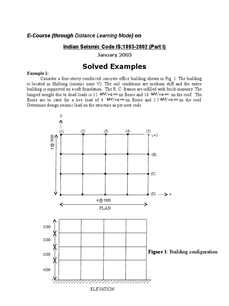 Seismic Analysis Example IS1893 | PDF | Structural Engineering ...