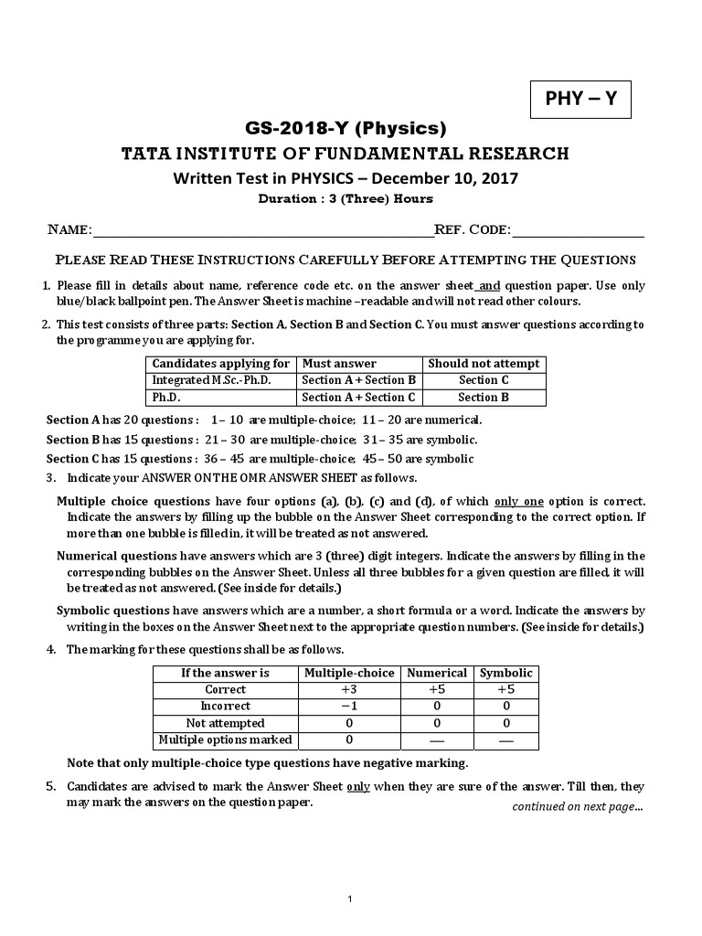 GS2018 Phy y PDF | PDF | Electronvolt | Hamiltonian (Quantum Mechanics)