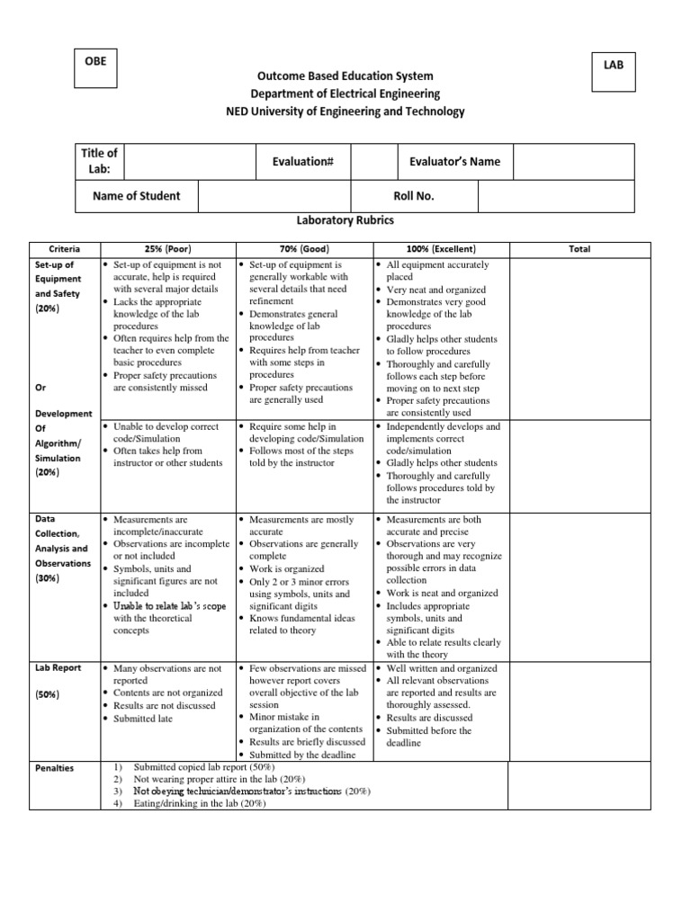 Lab Rubrics | PDF | Significant Figures | Simulation