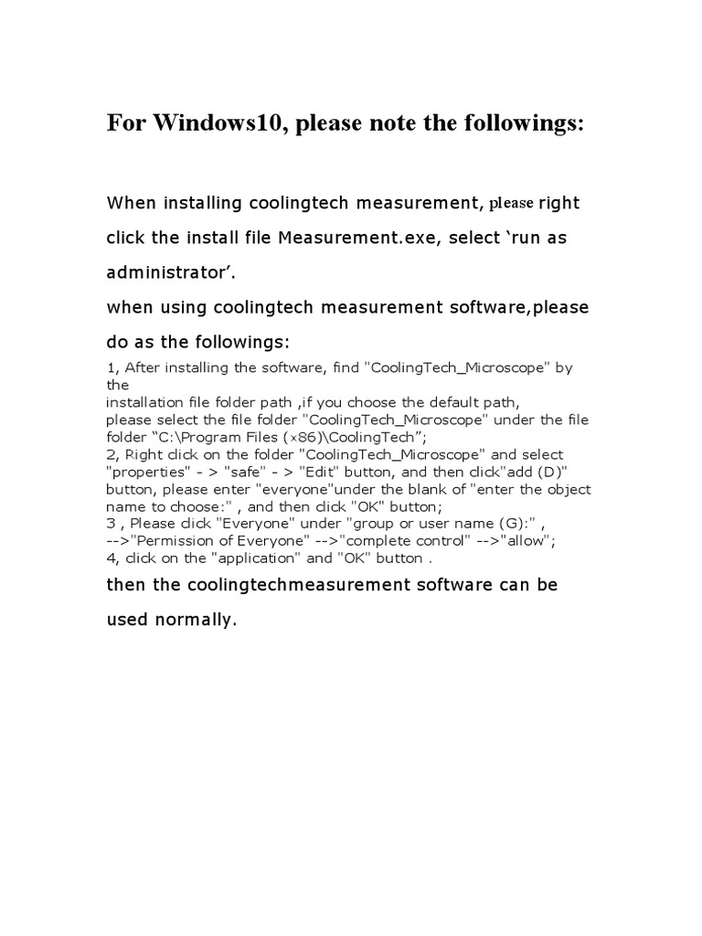 For Win10 Method of Using Microscope CoolingTech Software | PDF | Business | Computers