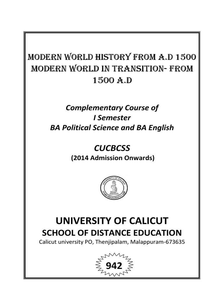 Modern World History PDF | Download Free PDF | Renaissance | Protestantism