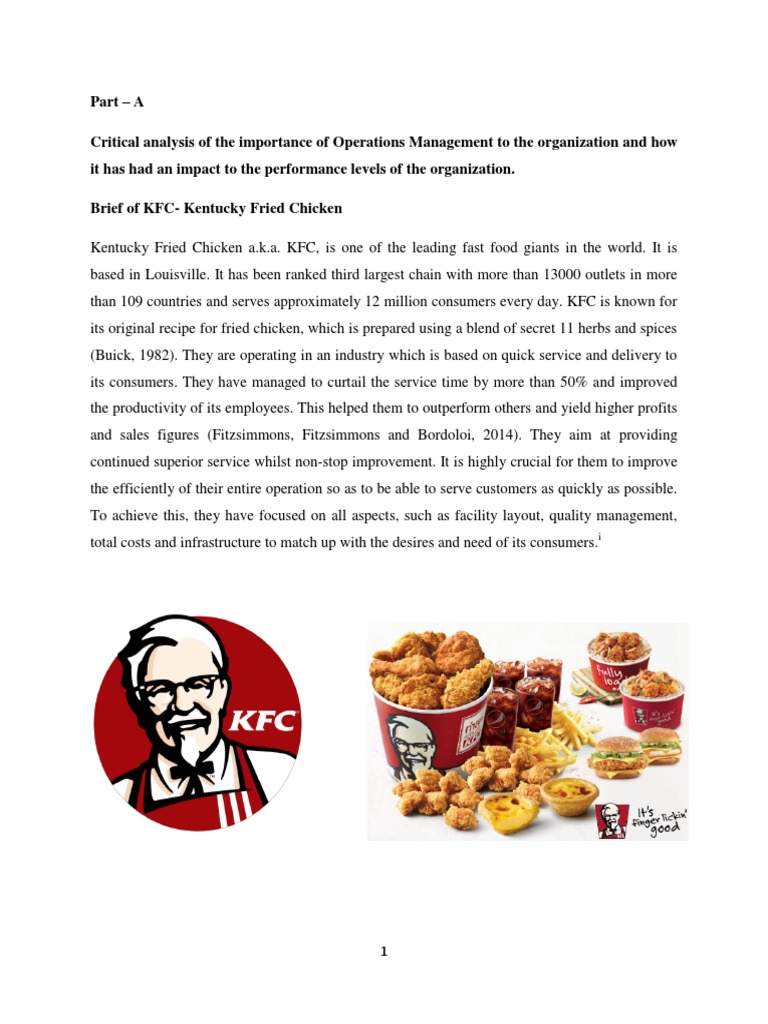 Analysis of Operation Management at KFC | PDF | Operations Management ...