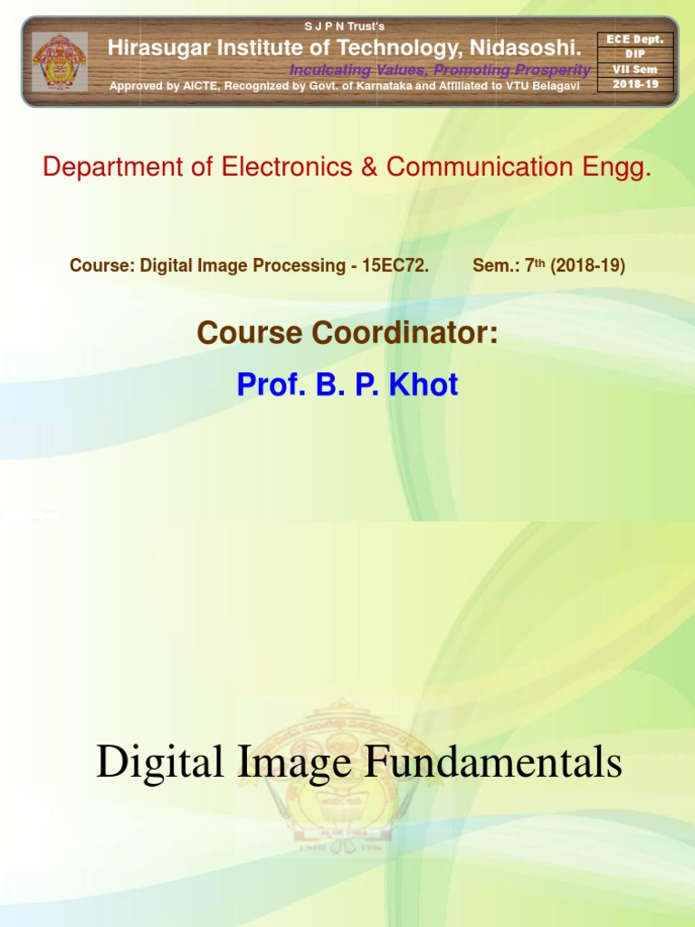 15EC72 - Digital Image Processing 2018-19 PDF | PDF | Ct Scan | Medical Imaging