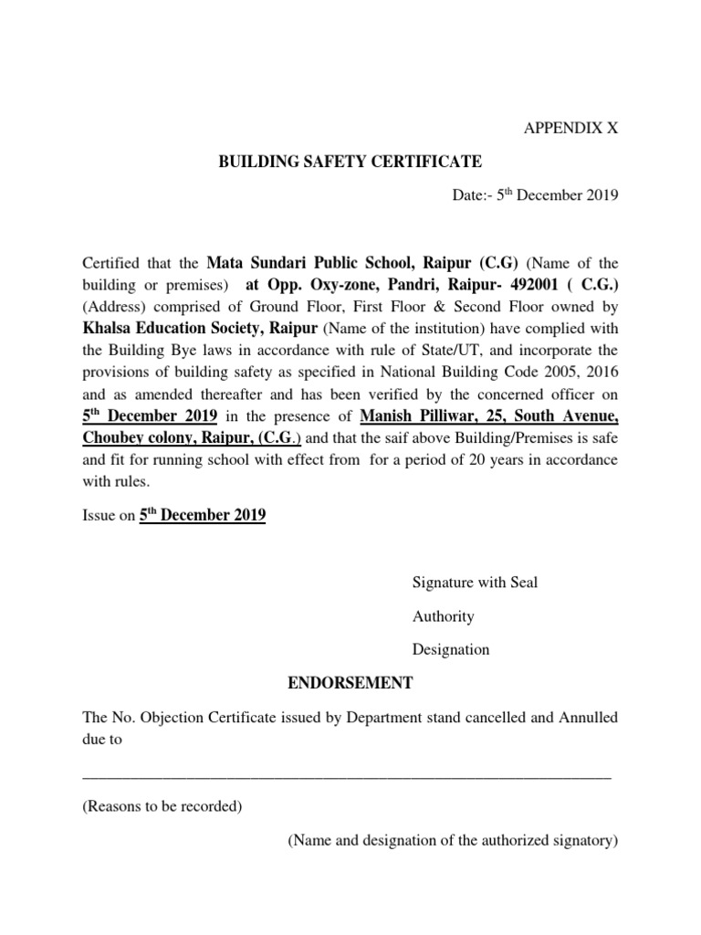 APPENDIX X CBSE Affliation Certificate | PDF