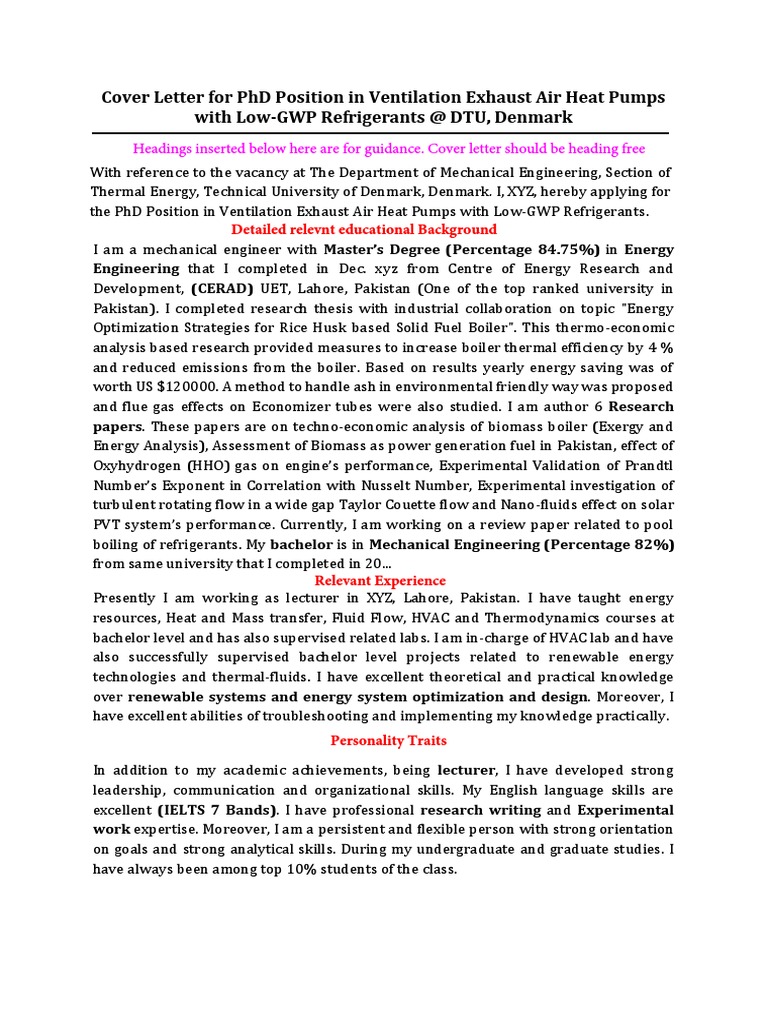 Cover Letter | PDF | Sustainable Energy | Sustainability