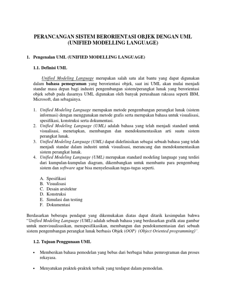 Perancangan Sistem dengan UML | PDF | Komputer | Teknologi & Rekayasa