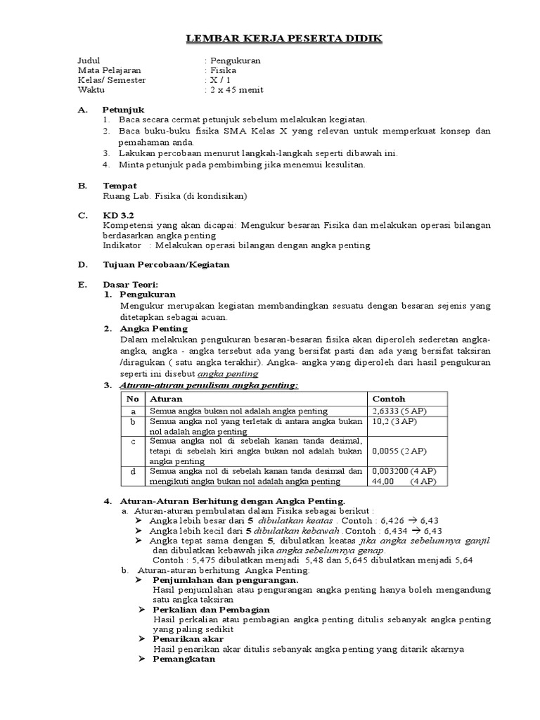 Lks Angka Peting | PDF
