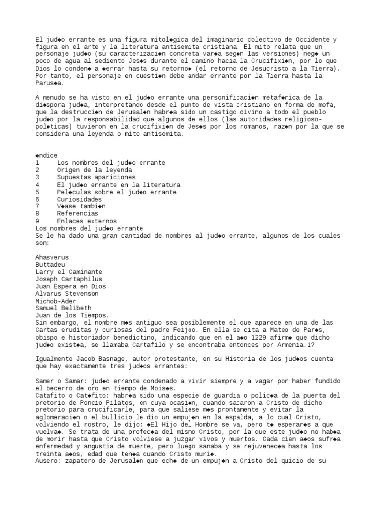 La Leyenda Del Judio Errante | PDF | Jesús