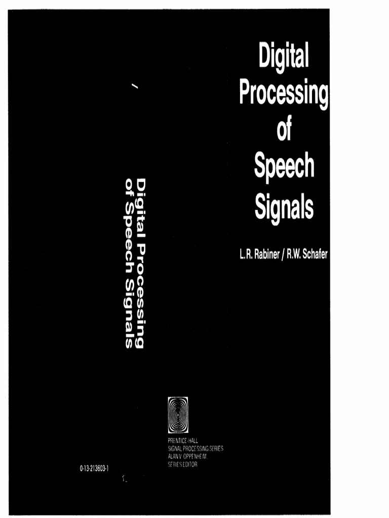 Prentice Hall - Digital Processing of Speech Signals - 1978 PDF