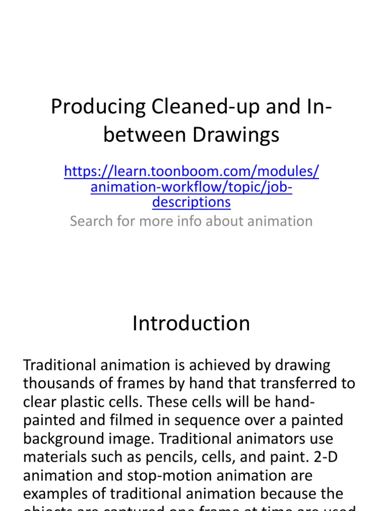 Producing Cleaned-up Drawings & In-betweens | PDF | Drawing | Art Media