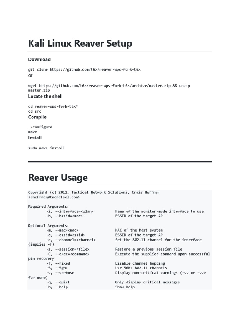 Kali Linux Reaver Setup Untuk Beginner | PDF | Computer Engineering | Telecommunications