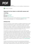 Vomiting History Taking Checklist | PDF | Vomiting | Medical Specialties