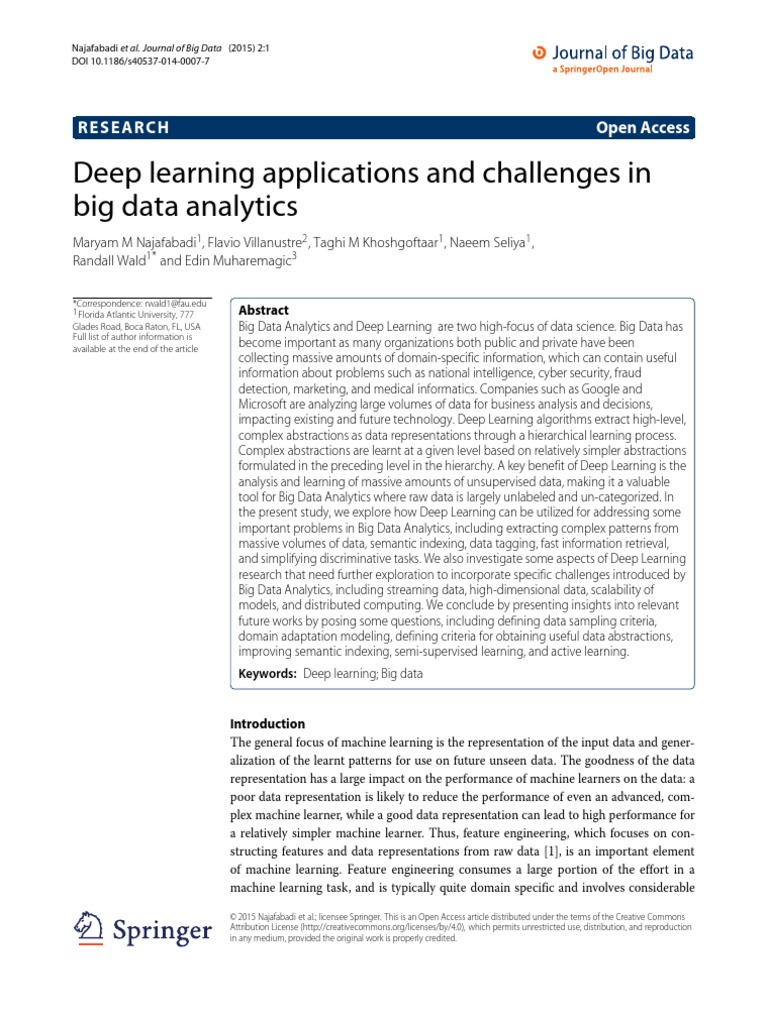 Big Data and Deep Learning PDF | PDF | Deep Learning | Big Data