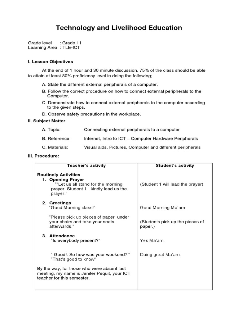 Grade 11: Connecting Peripherals | PDF | Usb | Computer Keyboard