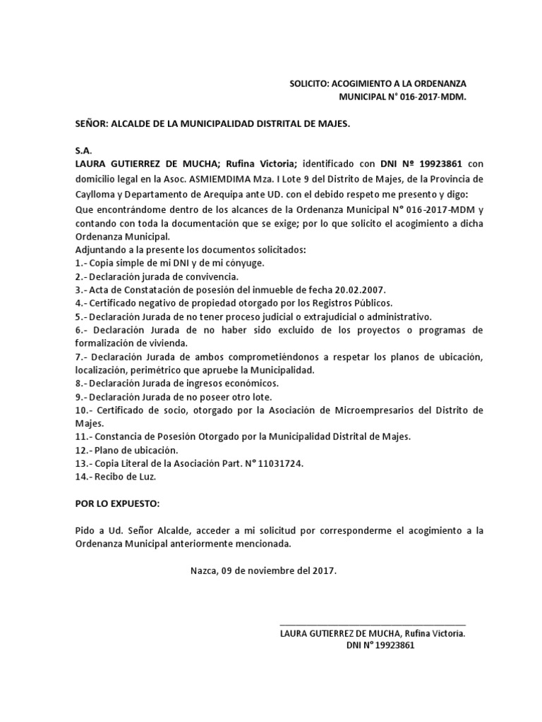 Modelo de Solicitud de Cta - Detracción. | PDF | Derecho | Hogar, jardinería y bricolaje
