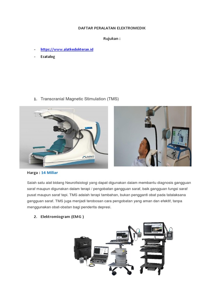 Daftar Peralatan Elektromedik | PDF