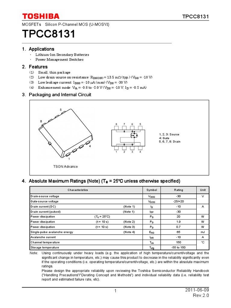 8131 Datasheet | PDF | Field Effect Transistor | Mosfet