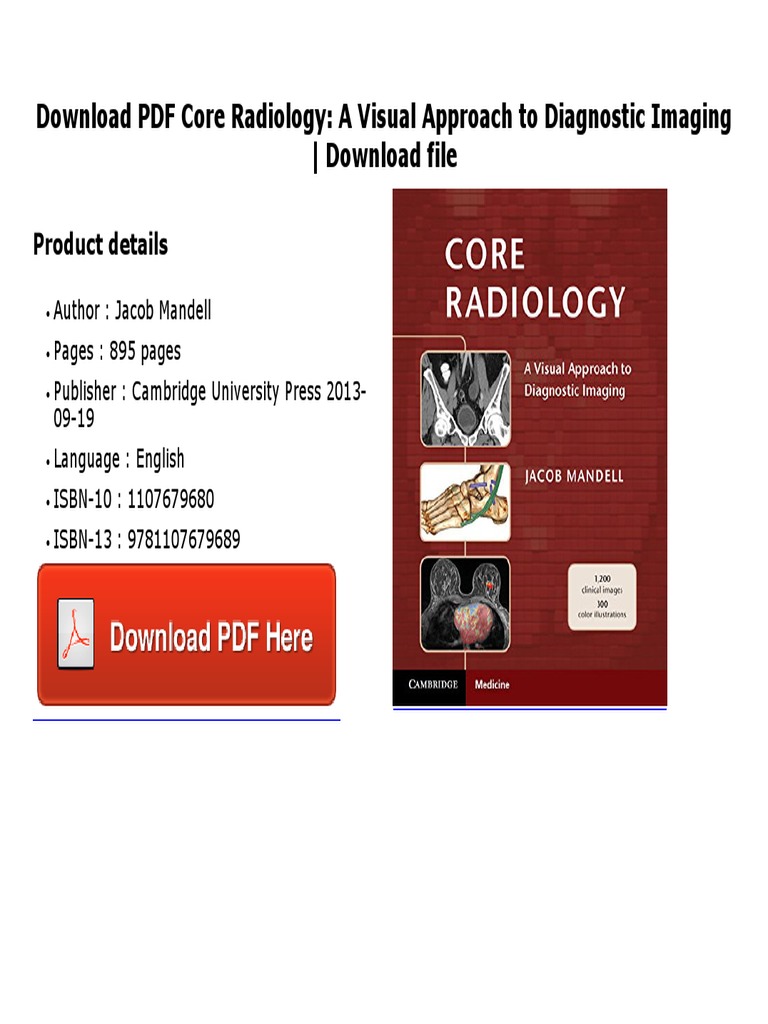Core Radiology A Visual Approach To Diagnostic | PDF | Graphics | E Books