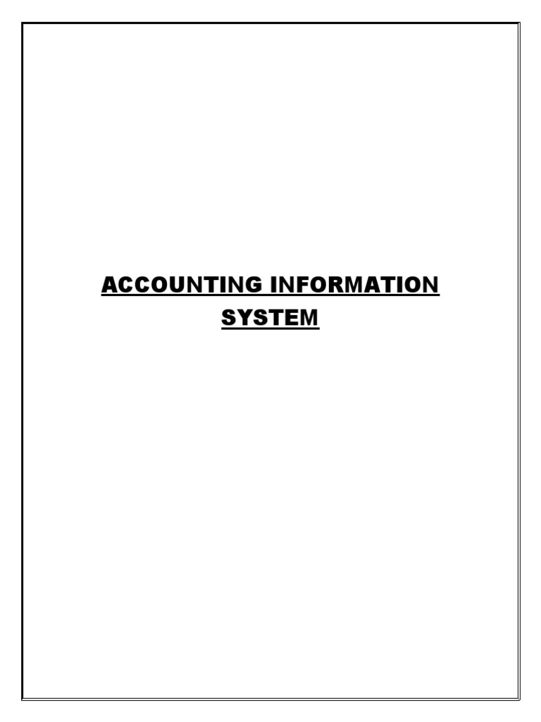 Components of Accounting Information Systems | PDF | Accounting ...