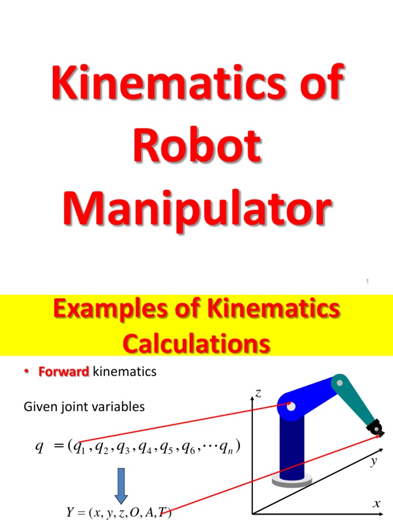 2012-1807. Kinematics Robot Manipulators | PDF | Rotation | Cartesian ...