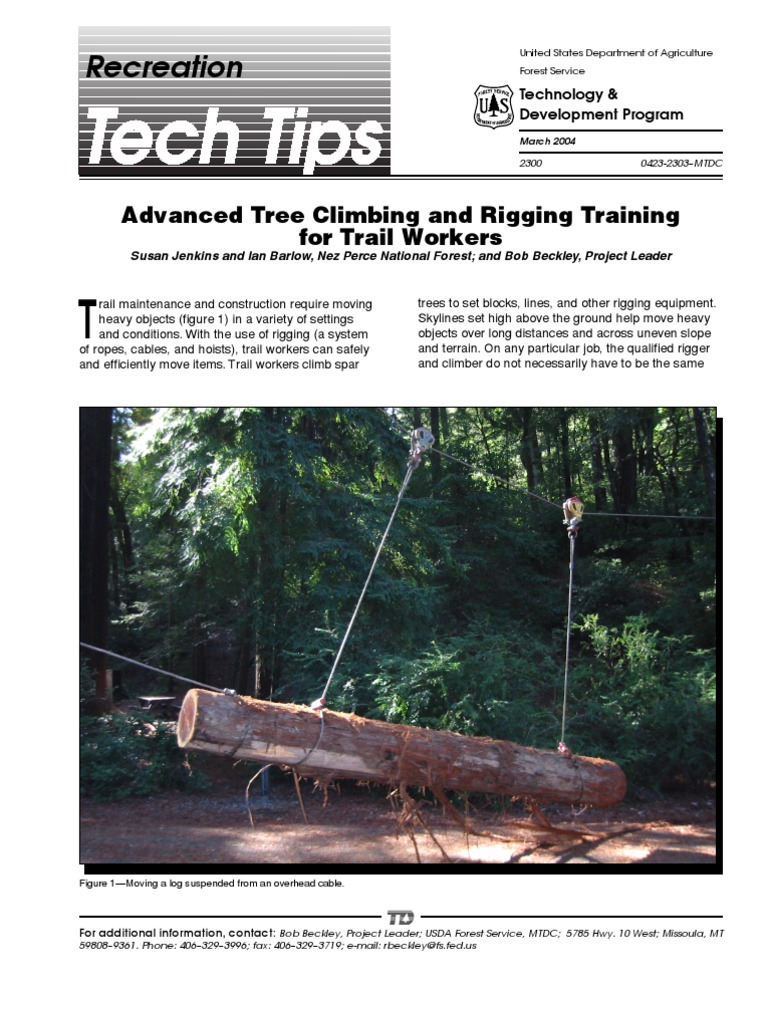 USDA Forest Service Advanced Tree Climbing and Rigging Training For ...
