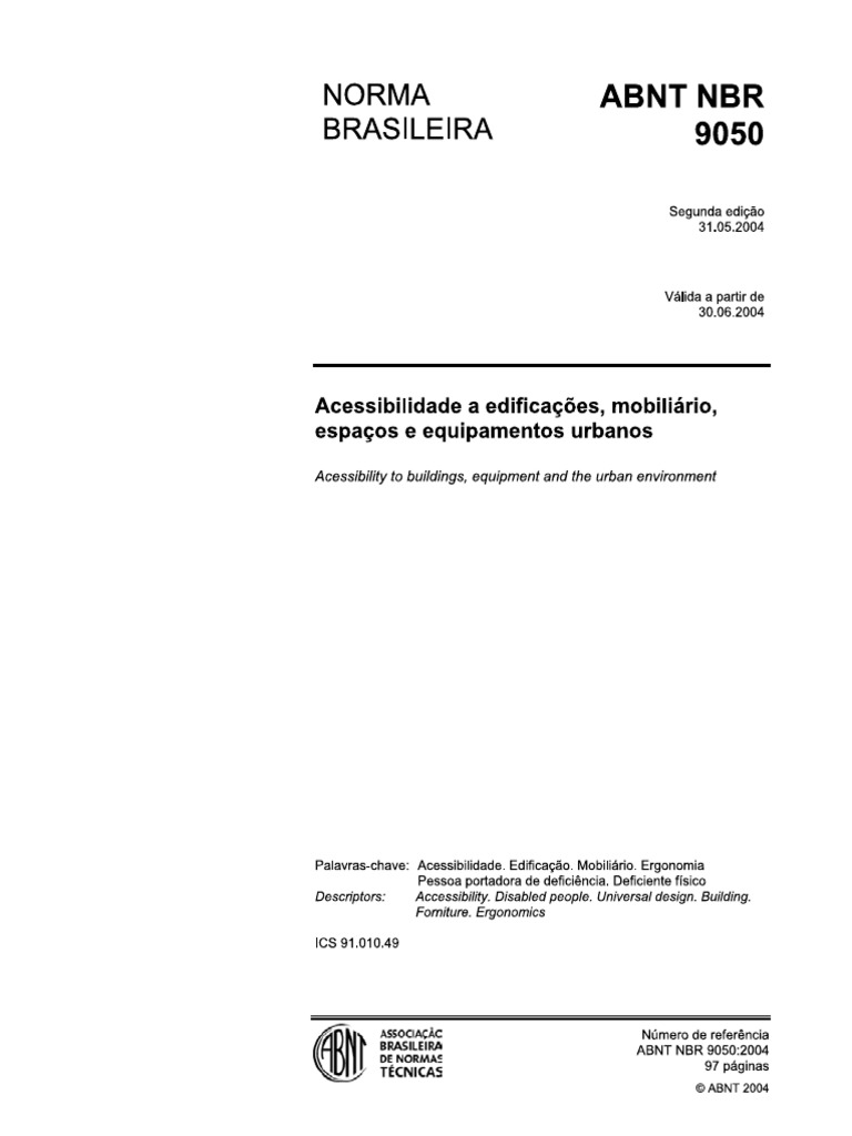 NBR 9050 - 2004 PDF | PDF