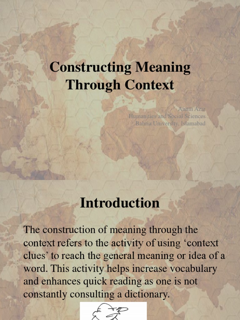 Lecture 3 Constructing Meaning Through Context | PDF | Word | Birds
