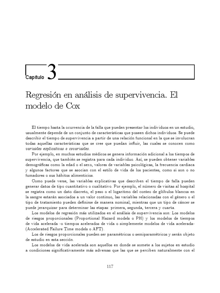Modelo de Cox v2 PDF | PDF | Análisis de regresión | Estimador