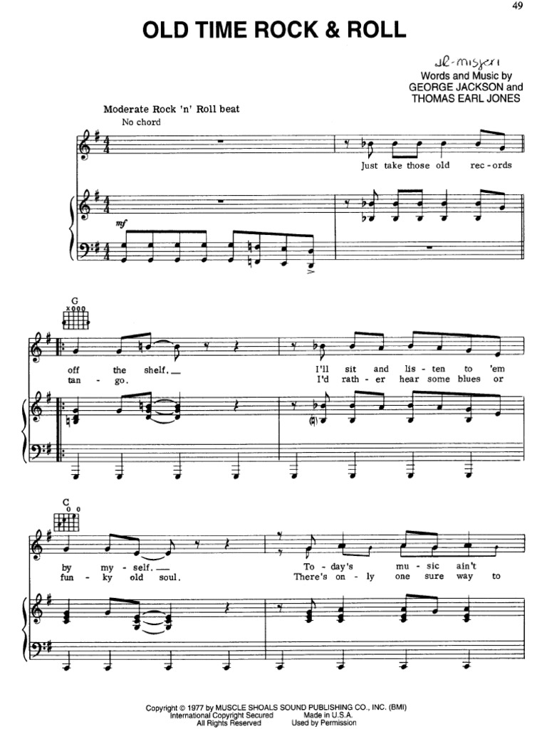 Bob Seger - Old Time Rock and Roll PDF | PDF