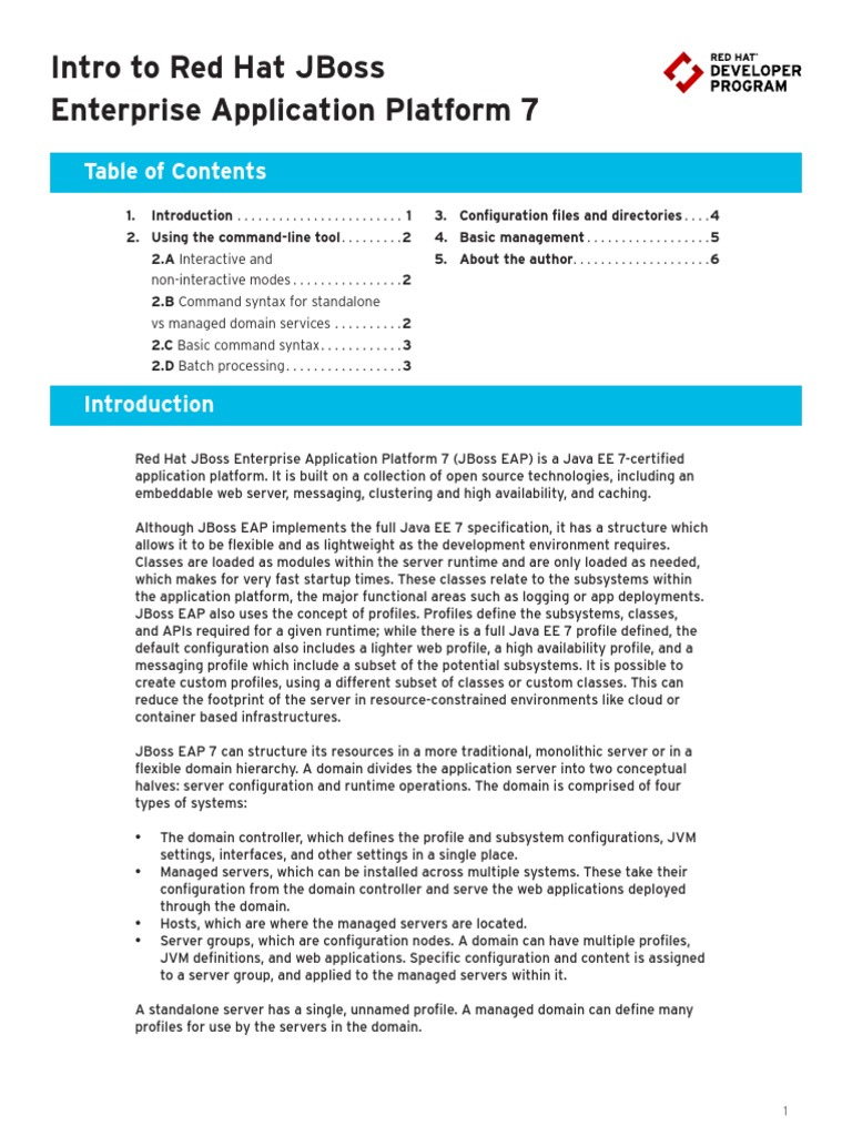 Red Hat JBoss Platform Cheat Sheet r3v1 | Command Line Interface ...