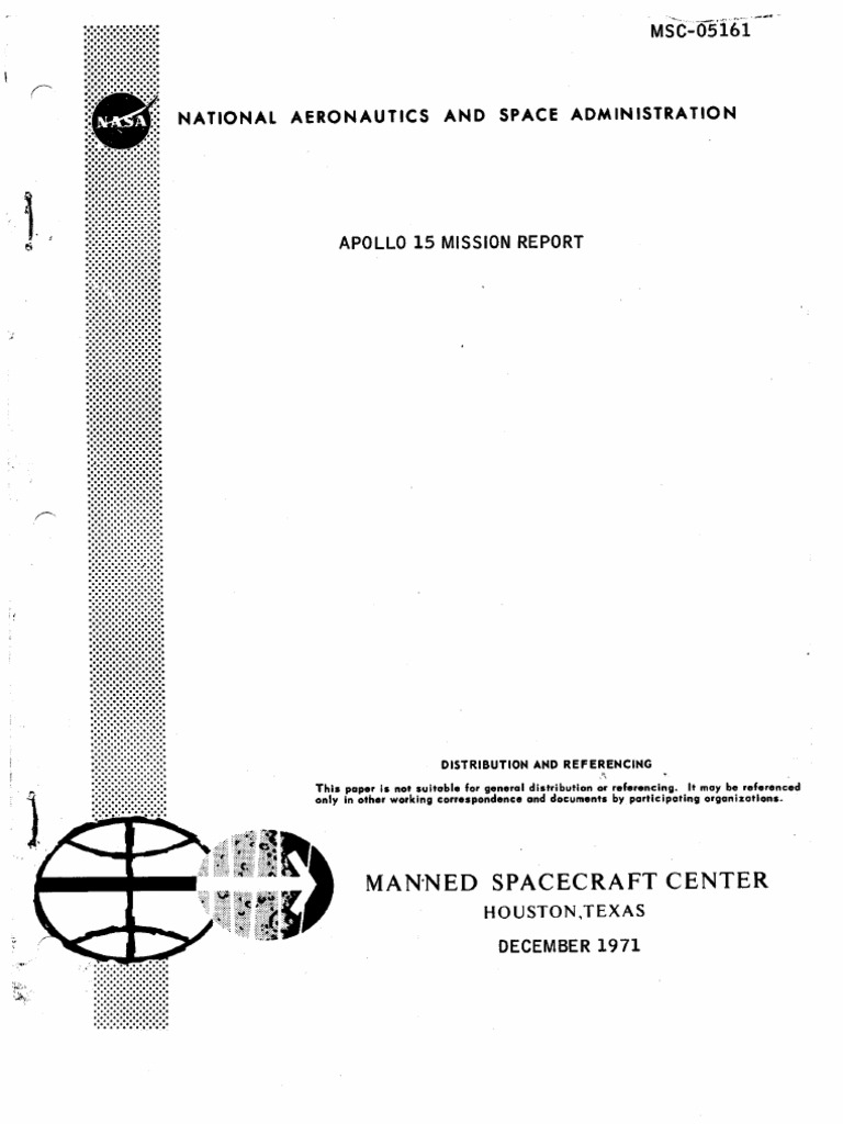 Apollo 15 Mission Report | PDF | Apollo Lunar Module | Apollo Program