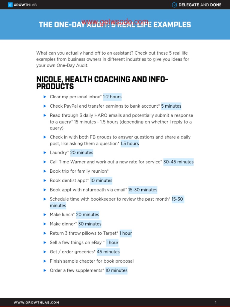 The-One-Day-Audit-5-Real-Life-Examples | PDF | Business