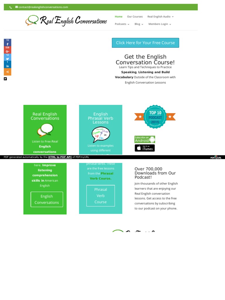 English Conversation Practice Resources | PDF | Fluency | Reading ...