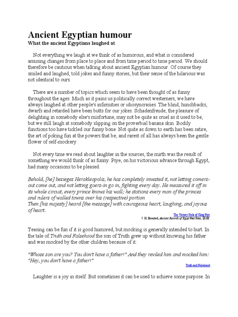 Humour in Ancient Culture | PDF | Jokes | Laughter