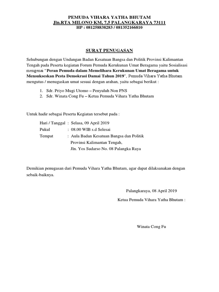 Surat Penugasan | PDF