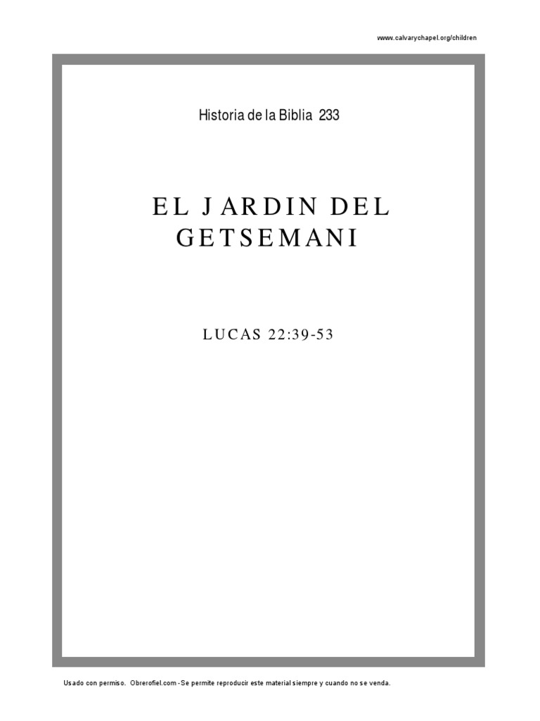 El Jardín del Getsemaní: Lucas 22 | PDF | Comportamiento religioso y ...
