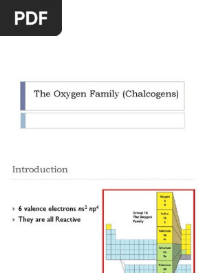 Oxygen Family Periodic Table