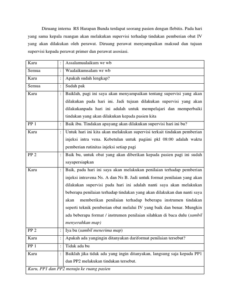 Role Play Supervisi | PDF