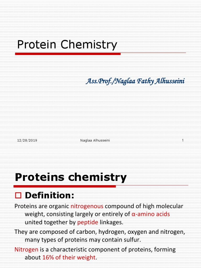 Protein Definition Chemistry