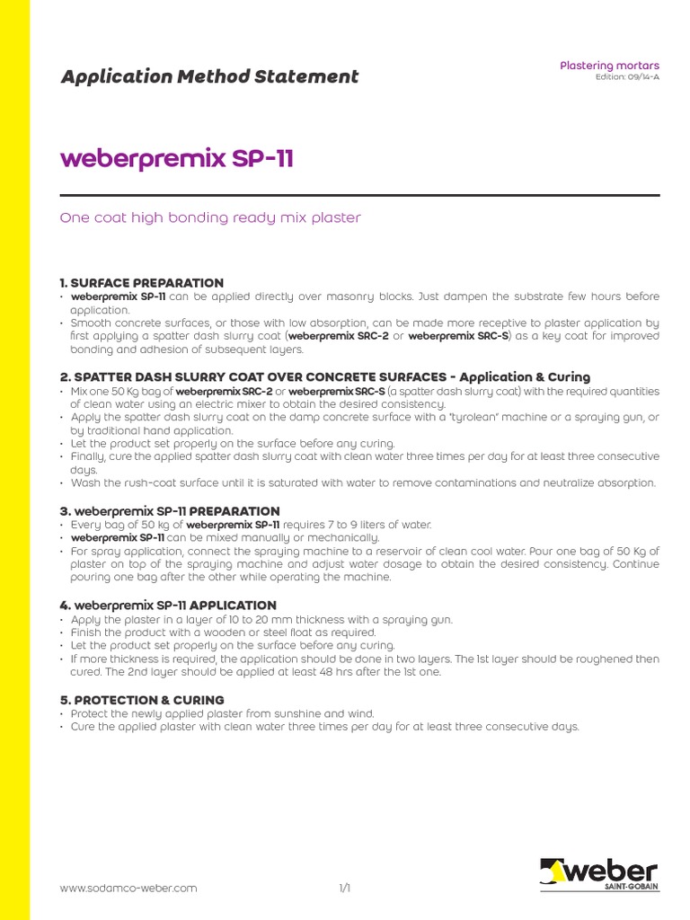 AMS For Rush Coat Plastering | PDF | Plaster | Concrete